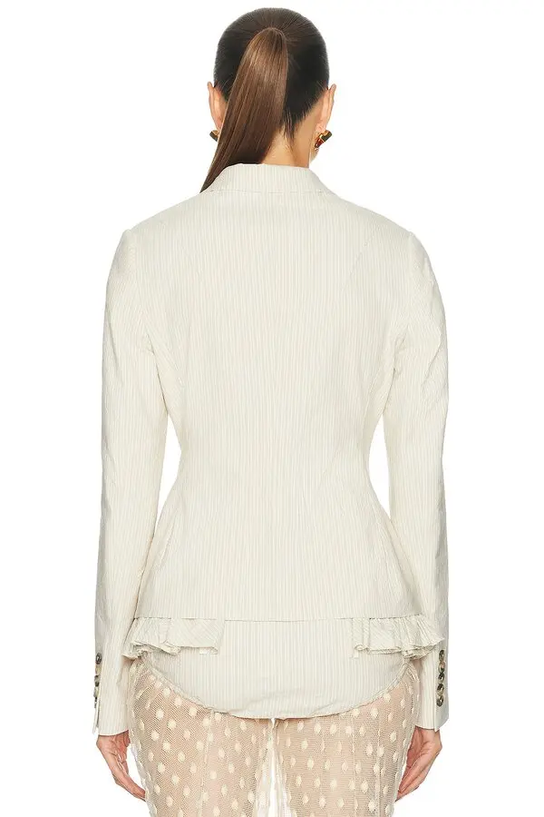 Dries Van Noten Belia Jacket In Cream
