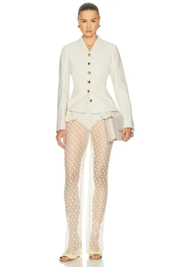 Dries Van Noten Belia Jacket In Cream