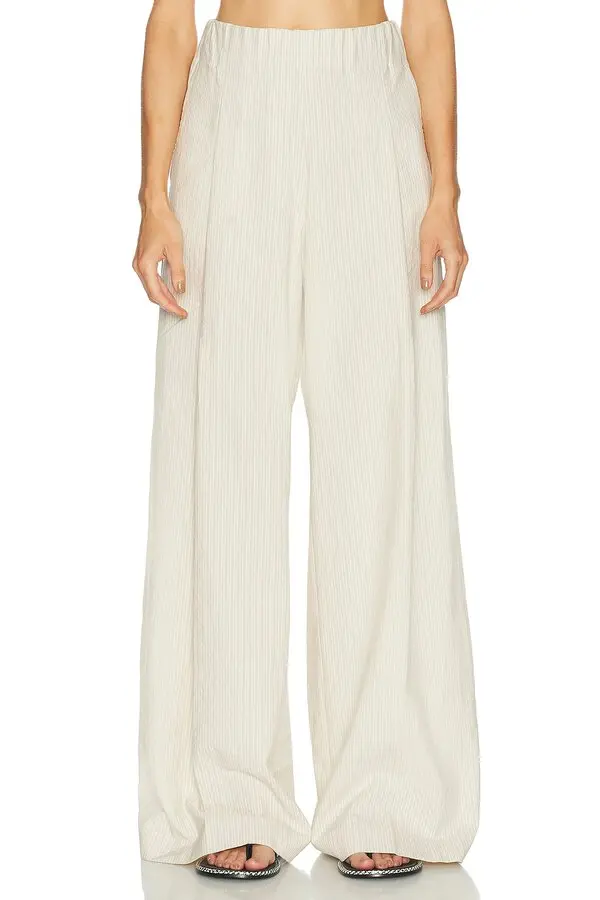 Dries Van Noten Pila Pant In Cream - Ecru