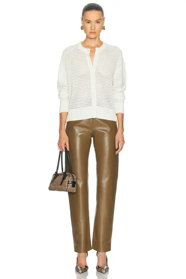 Varley Pembroke Knit Cardigan In White