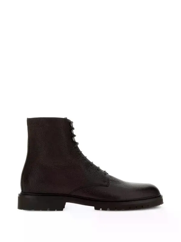 Brunello Cucinelli Lace-up Leather Ankle Boots - Brown