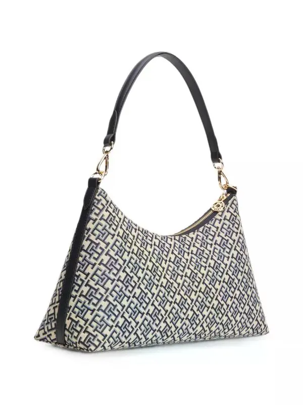Tommy Hilfiger Monogram Logo Plaque Shoulder Bag