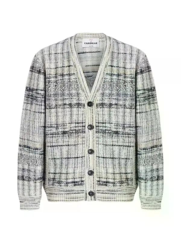 Missoni Check-knit V-neck Cardigan - Grey