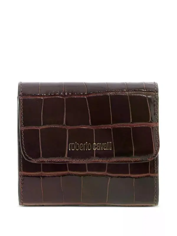 Roberto Cavalli Croc-effect Logo-lettering Wallet