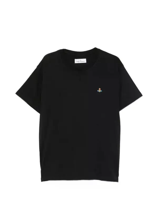 VIVIENNE WESTWOOD Orb-embroidered T-shirt - Black