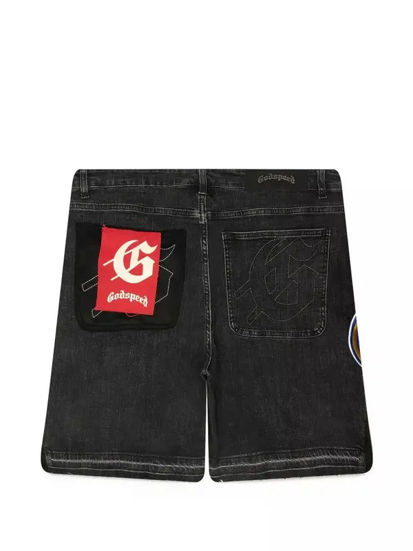 GODSPEED Patchwork Denim Shorts