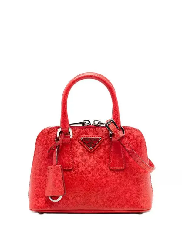 Prada Saffiano Leather Mini Promenade Satchel - Red