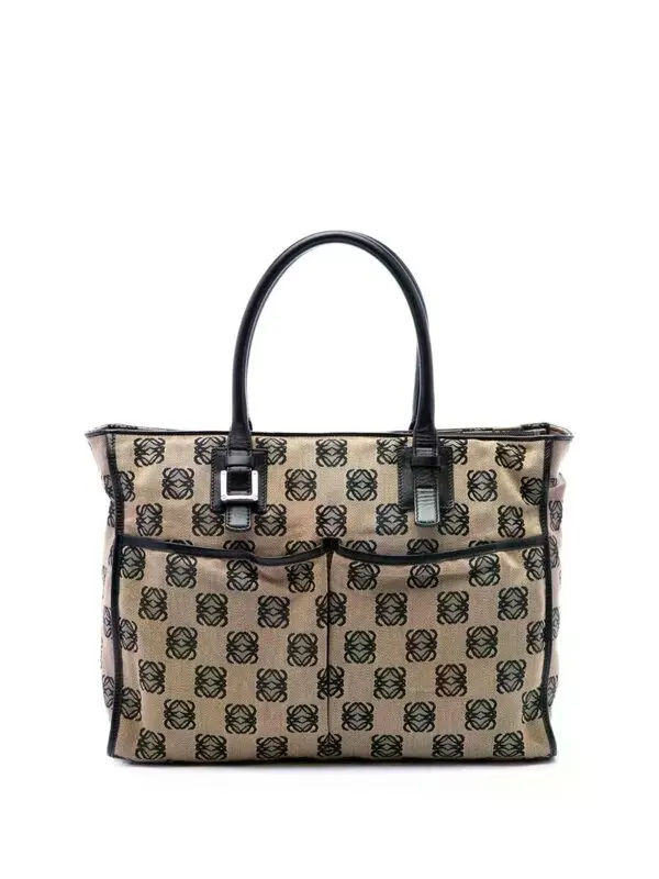 Loewe Anagram Canvas Repeat Tote Bag