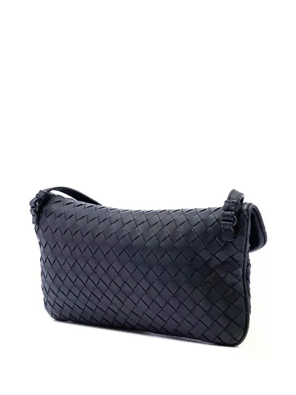 Bottega Veneta Mini Nappa Intrecciato Turn Lock Crossbody Bag - Black