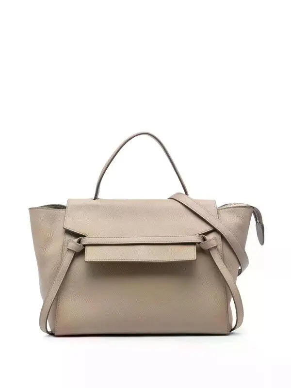 Celine Mini Grained Calfskin Belt Bag Satchel - Neutrals