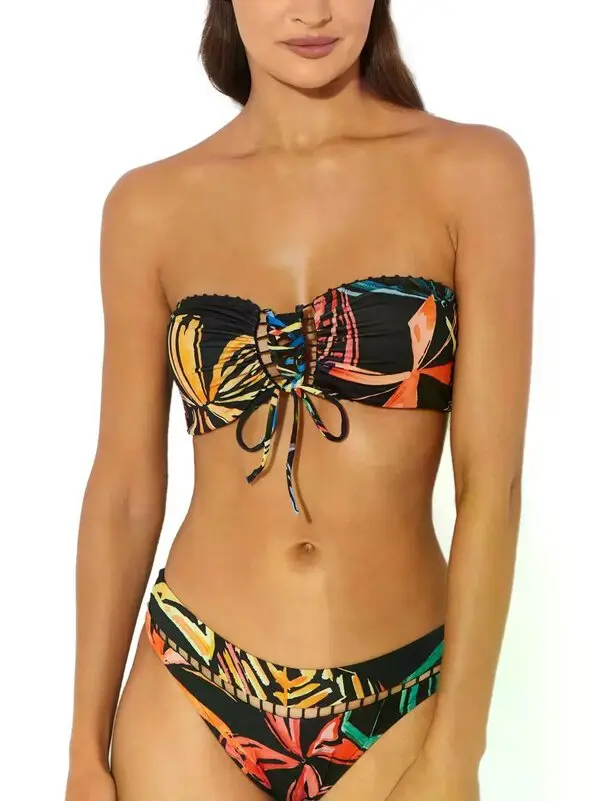 Charo Ruiz Ibiza Cecilia Lace-up Bikini Top - Black