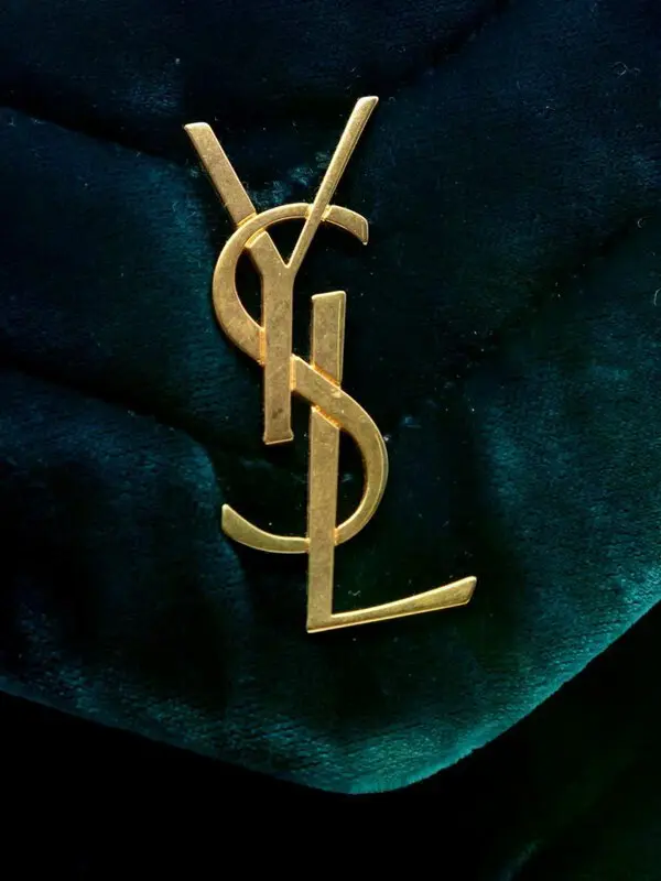 Saint Laurent Small Matelassé Velvet Monogram Loulou Shoulder Bag - Blue