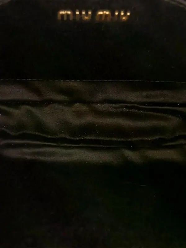 Miu Miu Matelassé Nappa Crystal Chain Satchel