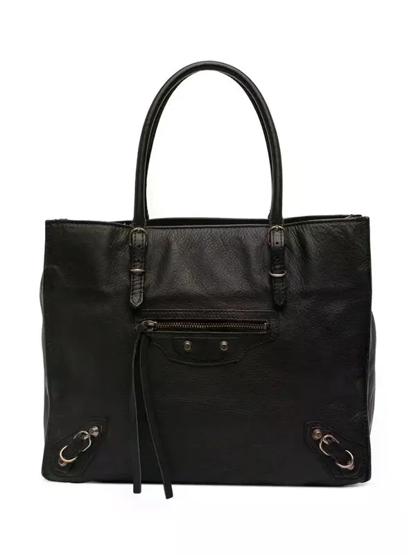 Balenciaga Calfskin Papier A6 Tote Bag - Black