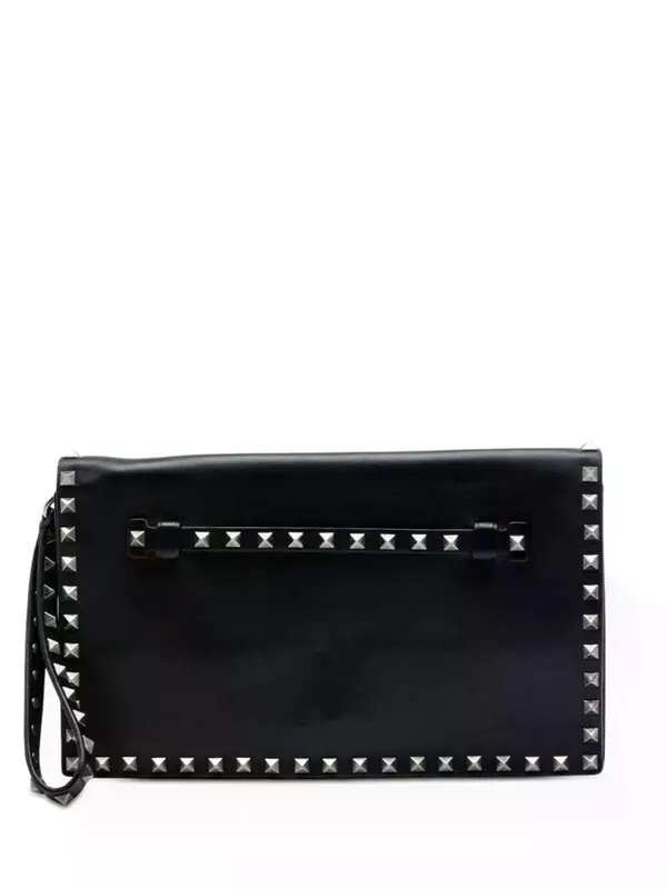 Valentino Garavani Nappa Rockstud Wristlet Clutch Bag - Black