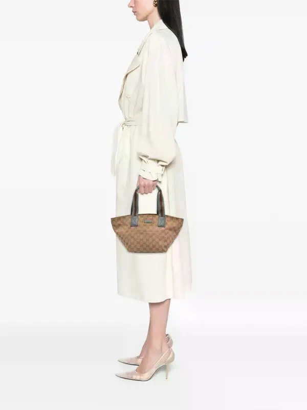 Gucci Gg Canvas Web Tote Bag - Neutrals