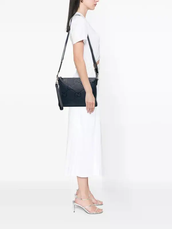 Gucci Jumbo Gg Embossed Messenger Bag