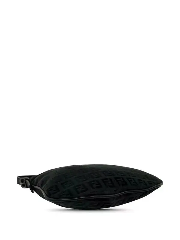 Fendi Zucchino Canvas Oyster Shoulder Bag
