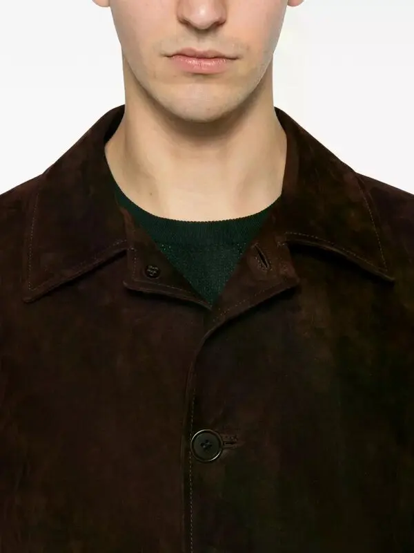 SALVATORE SANTORO Suede Button-up Jacket