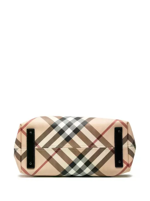 Burberry Supernova Check Coated Canvas Tote Bag