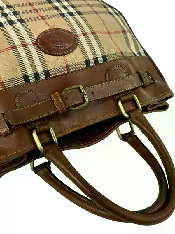 Burberry Haymarket Check Canvas Handbag