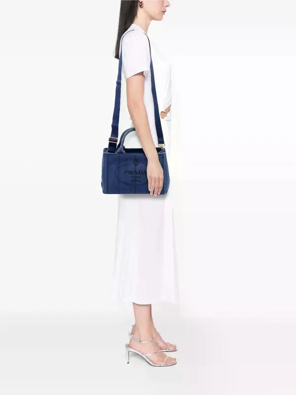 Prada Canapa Logo Satchel