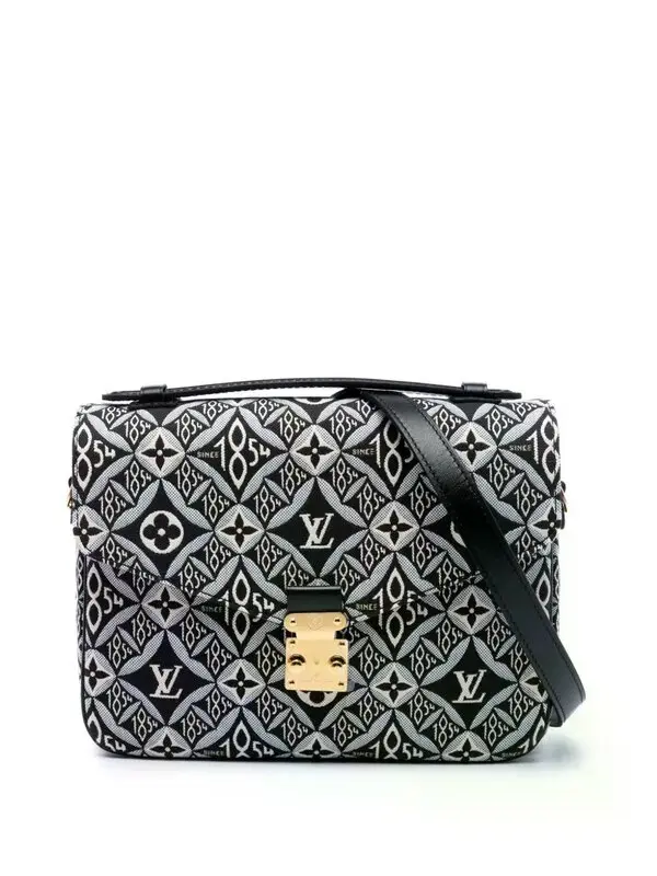 LOUIS VUITTON Monogram Jacquard Since 1854 Pochette Metis Satchel - Black