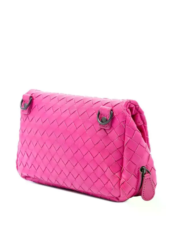 Bottega Veneta Mini Expandable Chain Flap Crossbody Bag - Pink