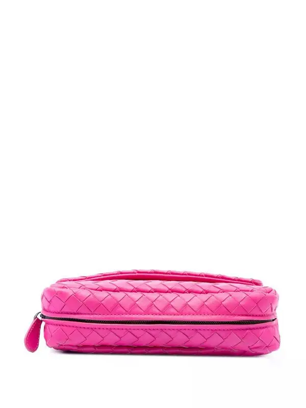 Bottega Veneta Mini Expandable Chain Flap Crossbody Bag - Pink