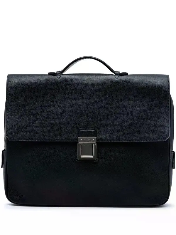 LOUIS VUITTON Taiga Vassili Pm Business Bag - Blue