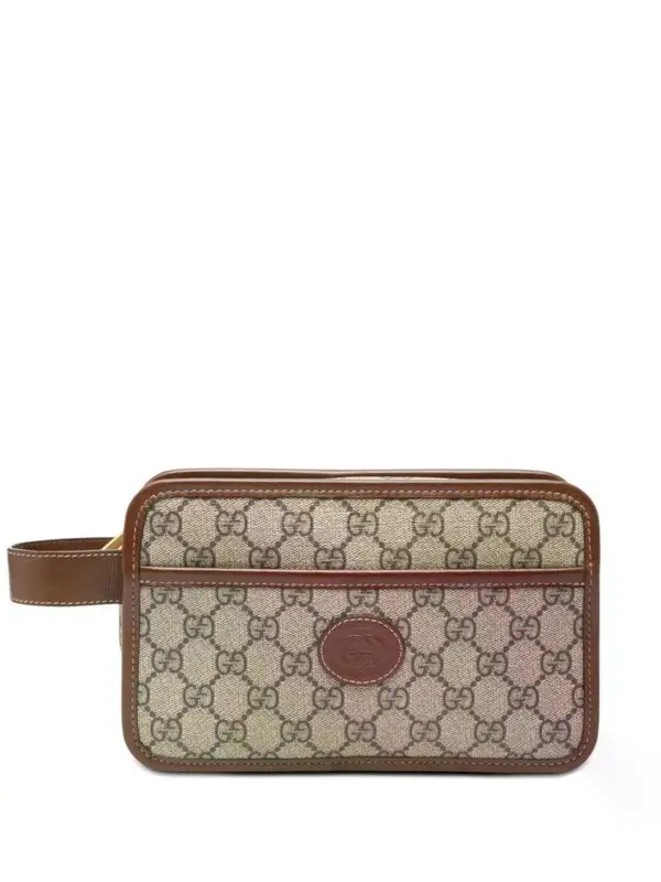 Gucci Gg Supreme Interlocking G Clutch Bag