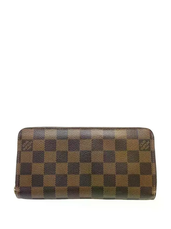 LOUIS VUITTON 2018 Damier Ebene Zippy Wallet Long Wallets