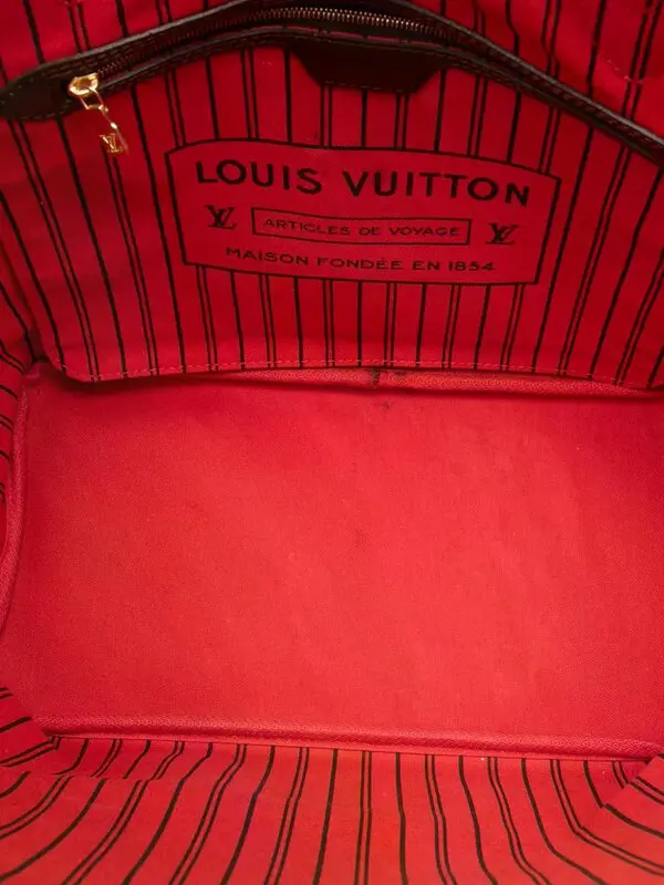 LOUIS VUITTON Damier Ebene Neverfull Mm Tote Bag