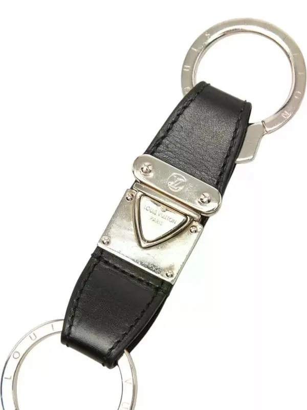 LOUIS VUITTON Leather Valet Ring Keychain