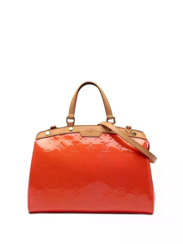 LOUIS VUITTON Monogram Vernis Brea Mm Satchel - Orange