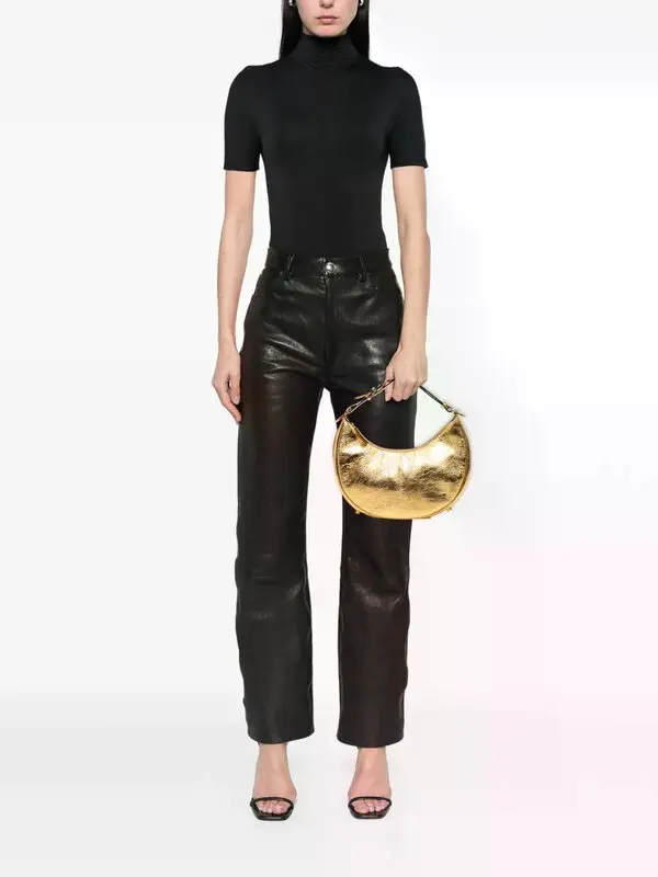 Fendi Metallic Leather Graphy Hobo Bag