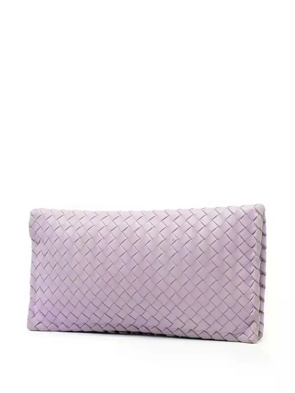 Bottega Veneta Nappa Intrecciato Clutch Bag - Purple