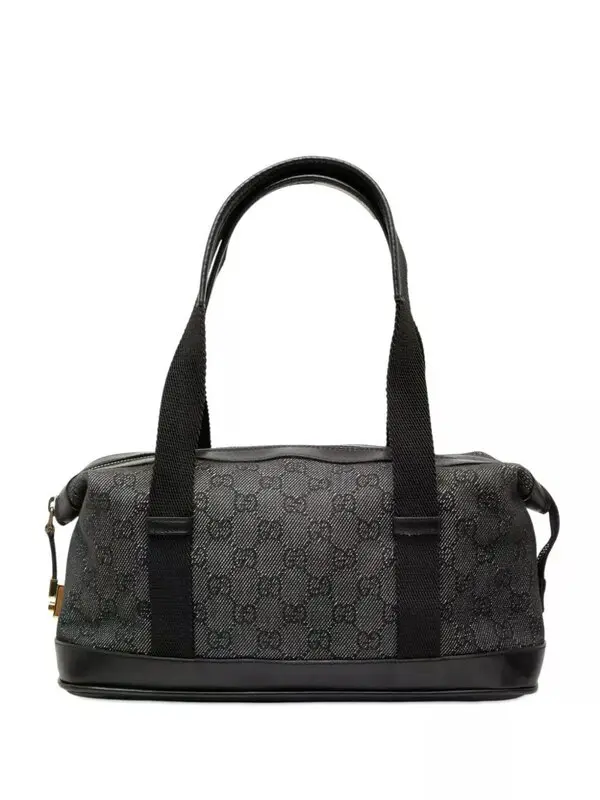 Gucci Gg Denim Shoulder Bag - Grey