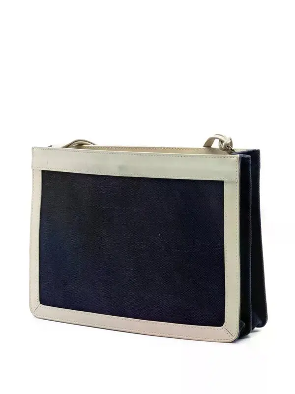 Balenciaga Navy Canvas Pochette M Crossbody Bag