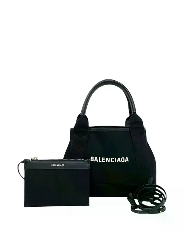 Balenciaga Navy Cabas Xs Satchel - Black