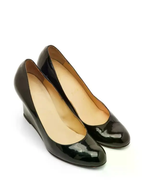 CHRISTIAN LOUBOUTIN Ron Ron Wedge Pumps - Black