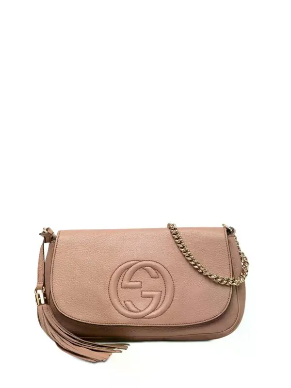 Gucci Soho Chain Flap Crossbody Bag - Brown
