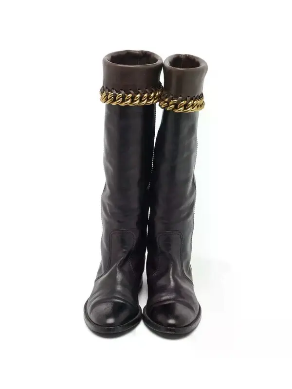 SERGIO ROSSI Chain-detail Calf-length Boots