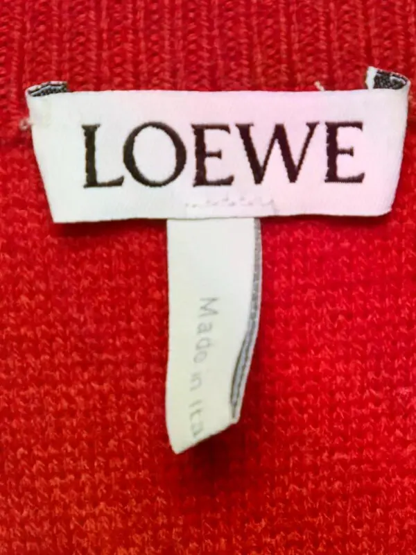 Loewe Knitted Draped V-neck Mini Dress