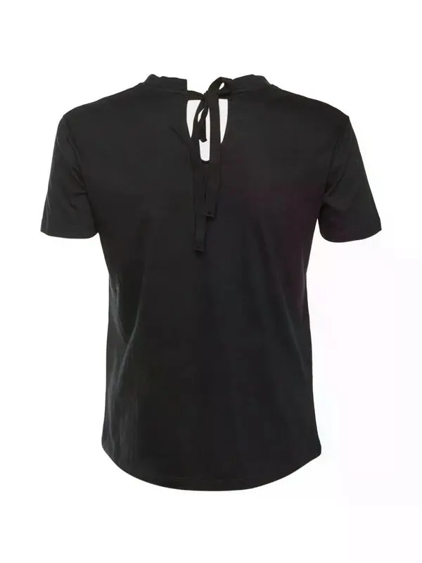 Prada Floral Embellished Tie Detail T-shirt