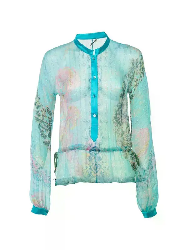 Etro Printed Lurex Blouse