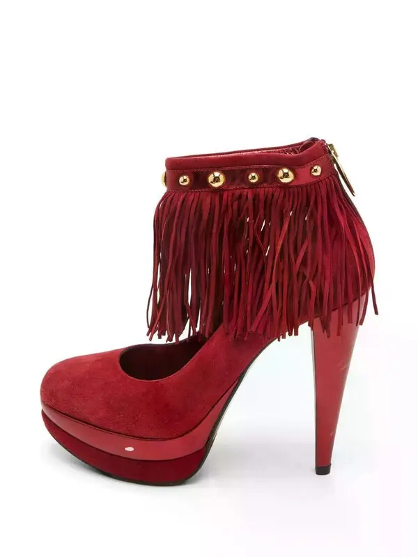 LORIBLU Fringed Studded Pumps With Platform