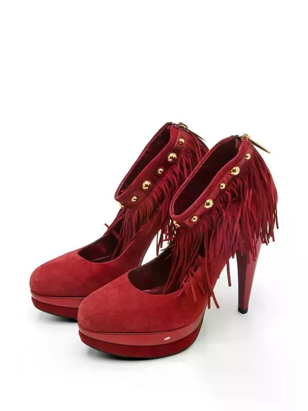 LORIBLU Fringed Studded Pumps With Platform