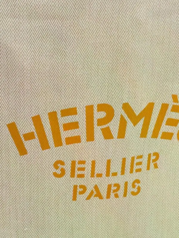 Hermès Aline Grooming Bag In Beige Herringbone Canvas