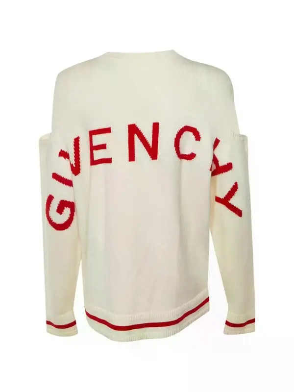 Givenchy Logo Intarsia Cut-out Sweater